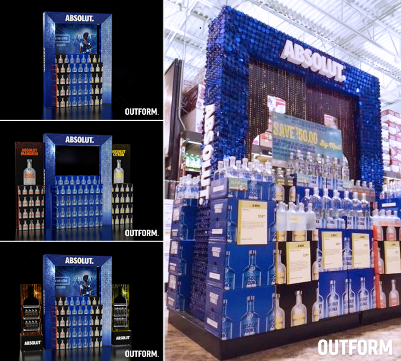 Absolut Standout Retail Display - Outform