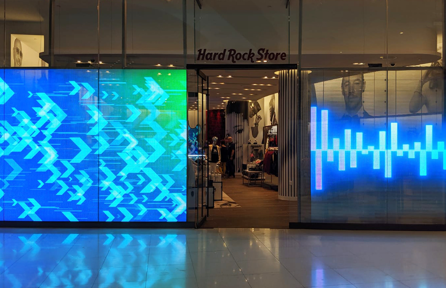 Hard Rock Dynamic Illumination Displays - Outform